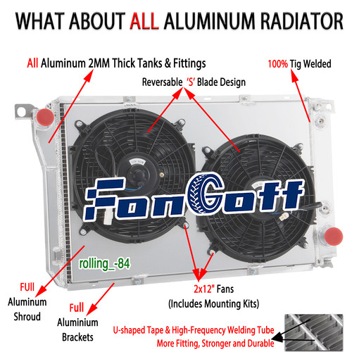 2-Row Radiator Shroud Fan For 84-96 Ford Falcon XG XH Ute 4.0L Petrol ...