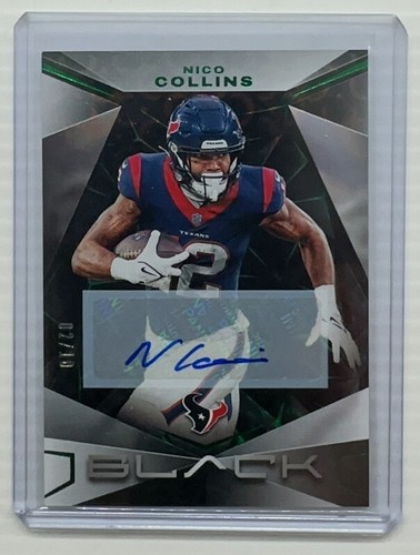 2024 Panini Black Nico Collins Emerald Autograph Auto #2/10 Texans | eBay