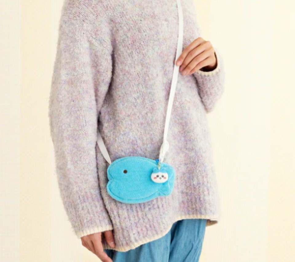 Chiikawa market Hachiware Cat Fish Pochette Shoulder Bag Plush doll ...
