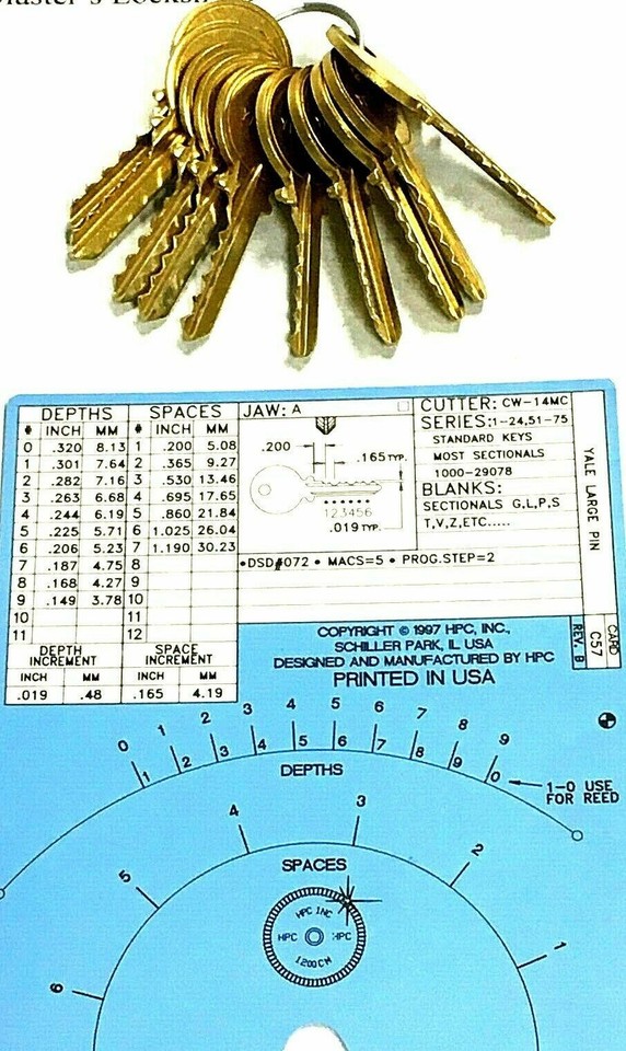 1 Yale Y1 999 Space And Depth Keys 5 Cut Blanks | eBay