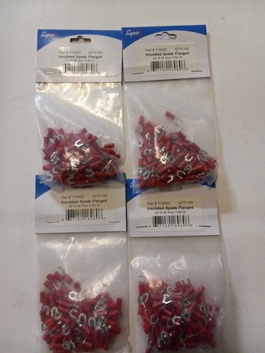 Supco T1042C Insulated Spade Flanged 22-18 #8 11/64 100ct Lot Of 4 | eBay