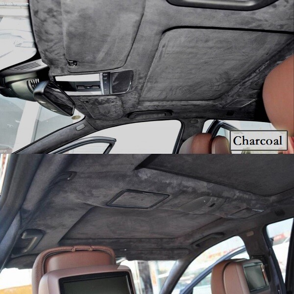 Headliner Suede Fabric Charcoal For GMC C1500 Sierra 1500 Ford F-100 ...