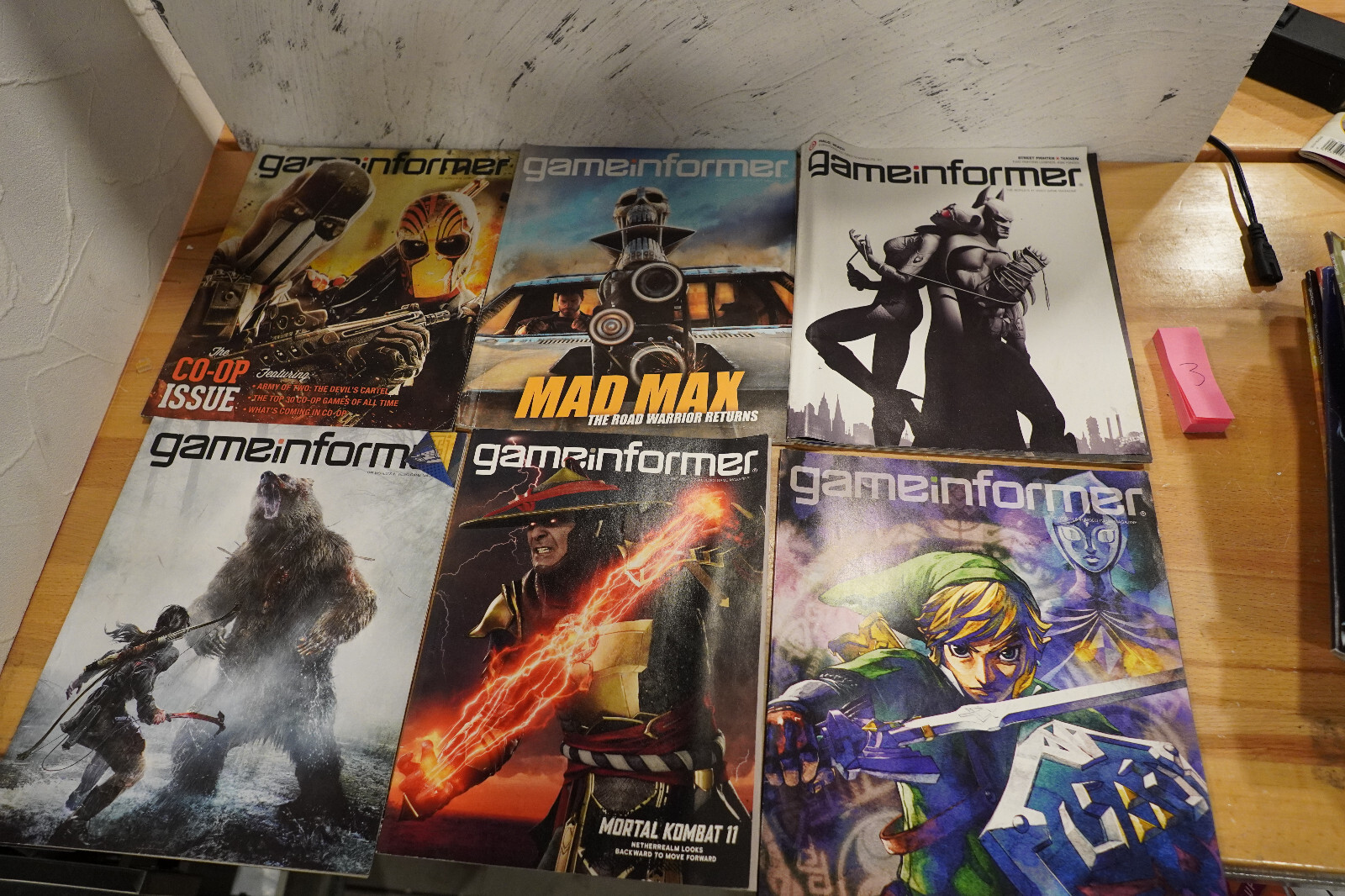 Game Informer Magazine, Lot Of 6, Zelda, Mad Max, Mortal Kombat, Batman ...