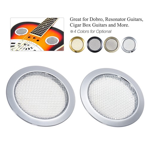 2pcs Screened Sound Hole Inserts for Dobros Resonator Guitar Cigar O6C0 ...