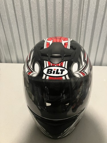 Bilt Black Blaze Racer Full Face Motorcycle Helmet Size Small | eBay