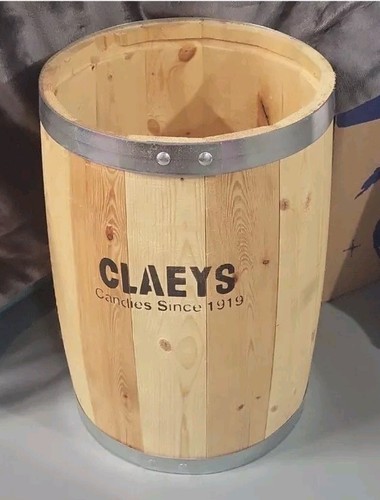 Large 18' Rustic Farmhouse Wooden Barrel Store Display Claeys Candies ...