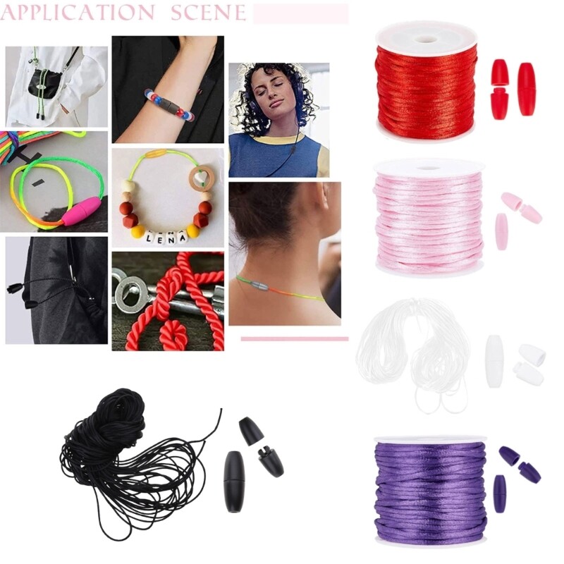 Breakaway Clasps with Nylon Lanyard Bead Connectors for Jewelry Making ...