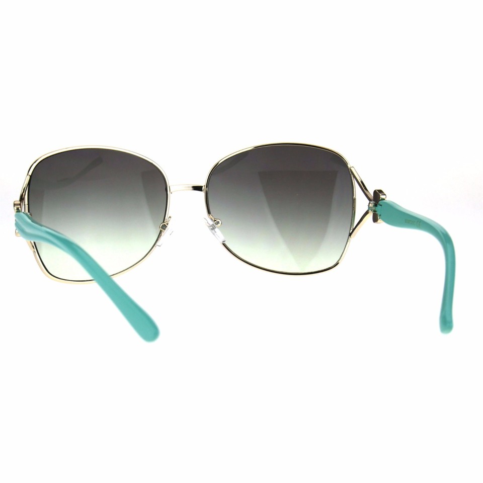 Womens Sunglasses Ribbon Bow Decor Square Frame Shades UV 400 | eBay