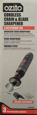 Ozito Cordless Li+ Electric Multi Function Chain Blade Sharpener Tool ...