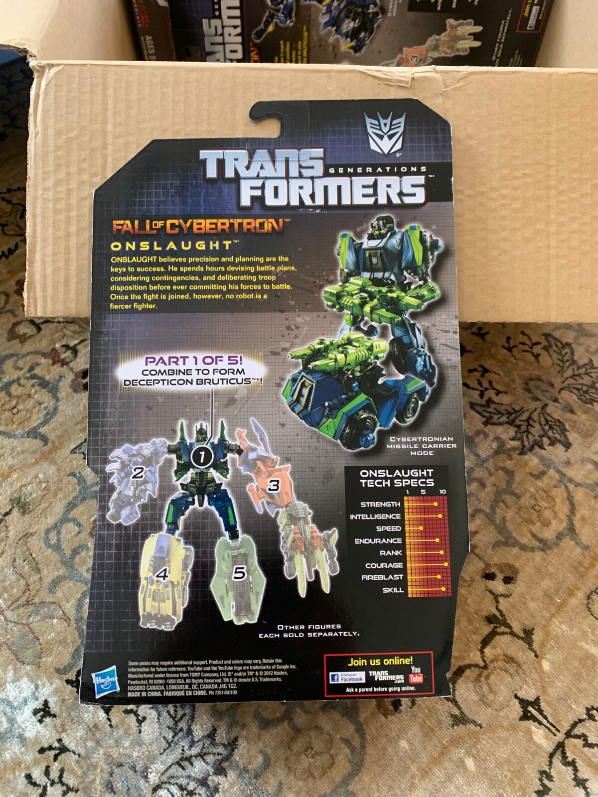 Hasbro TRANSFORMERS Fall Of Cybertron FOC Deluxe Bruticus 5pcs Set | eBay