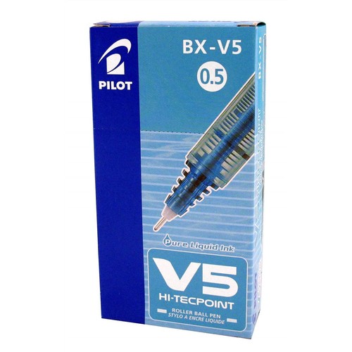[BX-V5-L-12] Pilot Lot de 12 Stylos roller Hi-Tecpoint V5 Encre liquide ...