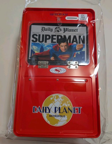 Superman 2025 Movie AMC Popcorn Bucket Tin Newspaper Box New | eBay