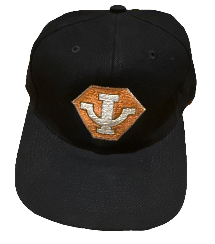 Vintage Babylon 5 Psi Corps Hat Cap Strap Back Black Orange Shield Men ...
