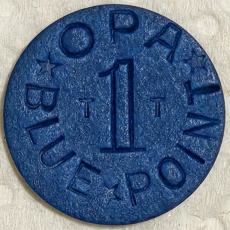 OPA BLUE "TT" 1 Point OFF-CENTER Ration Token / Coin, WW2, Circulated ...