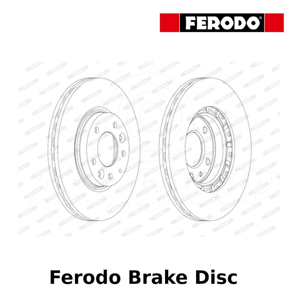 Ferodo Front Brake Disc (Pair) - 299mm, Vented, Coated - DDF1739C - EO ...
