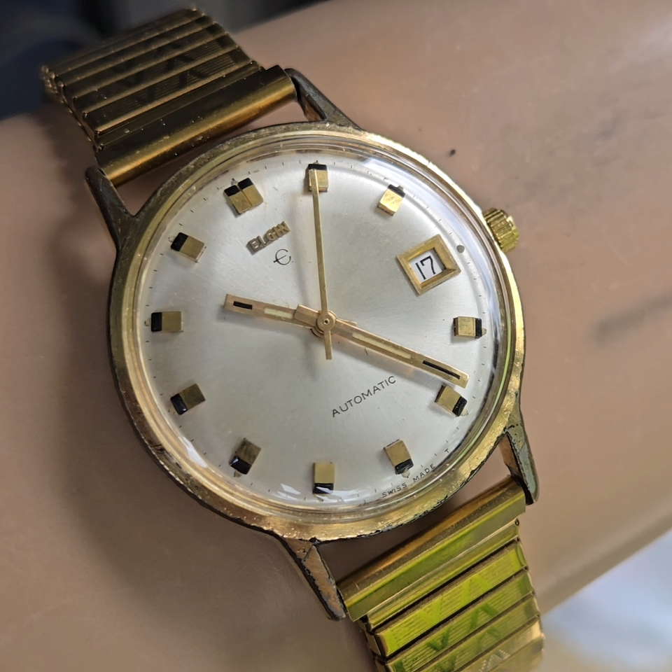 Vintage ELGIN men's automatic watch AS 1883 17Jewels swiss made 1960s ...