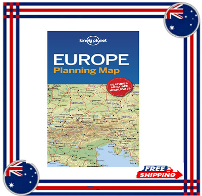 Lonely Planet Europe Planning Map Map – Folded Map AUS | eBay Australia