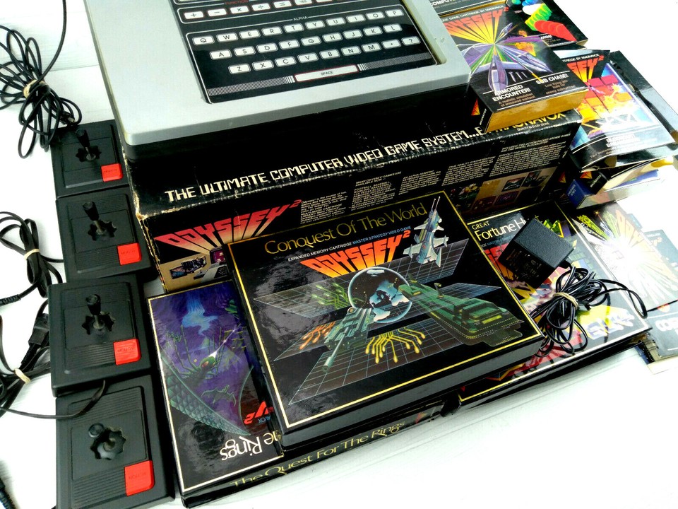 VINTAGE 1978 MAGNAVOX ODYSSEY 2 COMPUTER VIDEO GAME SYSTEM 15 GAMES 4 ...
