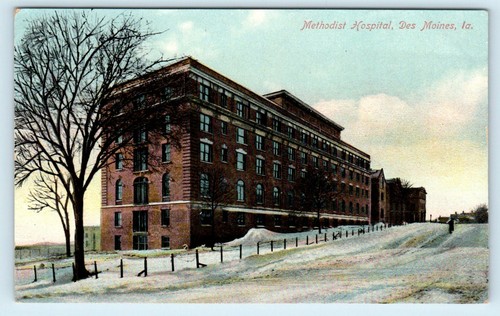 DES MOINES, IA Iowa ~ METHODIST HOSPITAL ~ c1910s Polk County Postcard ...