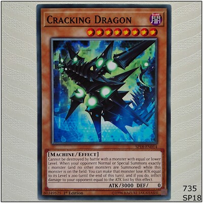 Cracking Dragon - SP18-EN014 - Common 1st Edition Yugioh | eBay