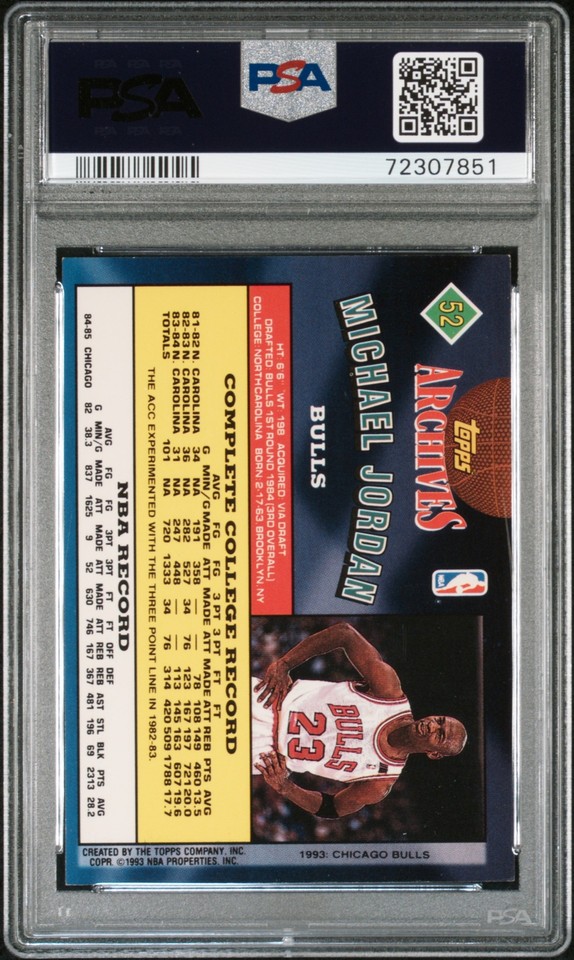 Michael Jordan #52 1992-93 Topps Archives Chicago Bulls PSA 5 | eBay