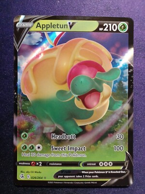 Appletun V 026/264 Full Art Ultra Rare - 2021 Pokemon Fusion Strike NM ...
