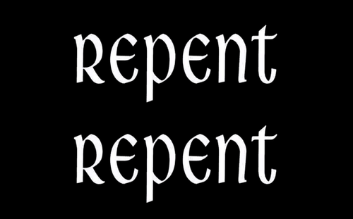 Repent - Religious Christian Jesus Two 7" White Vinyl Decals Car Truck ...