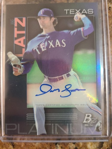 Jake Latz 2020 Bowman Platinum Auto #TOP-78 Texas Rangers | eBay