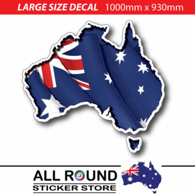 1m Large Australian Map decal sticker decal for , motorhome, trailer ...