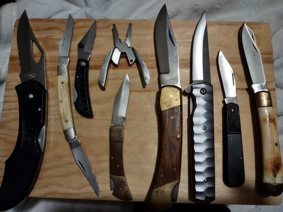 Lot Of 8 TSA Folding Pocket Knives And 1 Folding Pliers | eBay