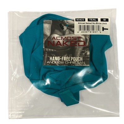 Andrew Christian ALMOST NAKED No-Show Ultra Low-Rise Jock Teal Medium ...