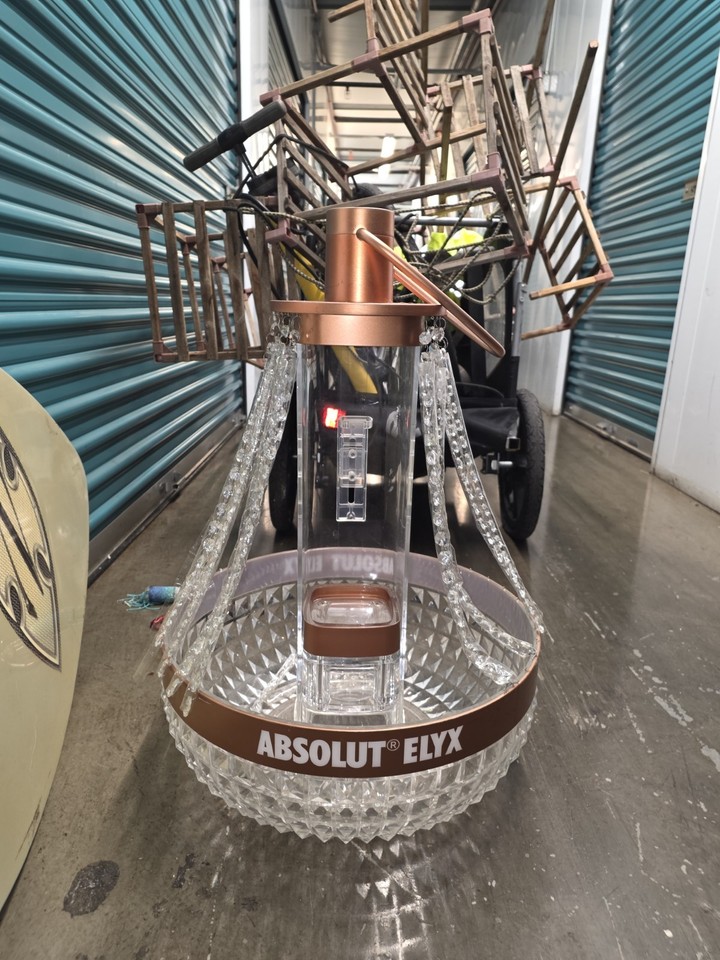 Rare Absolut Elyx Crystal Display Sign Copper Clear Distillery Bar ...