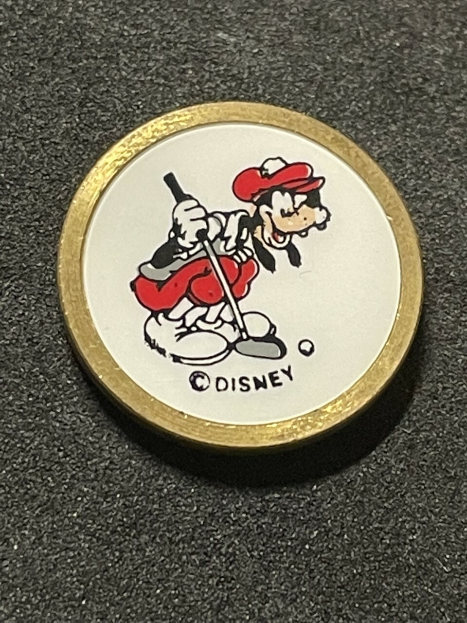 Vintage Rare Goofy Disney 3/4" Brass Stem Golf Marker - A Beauty! | eBay
