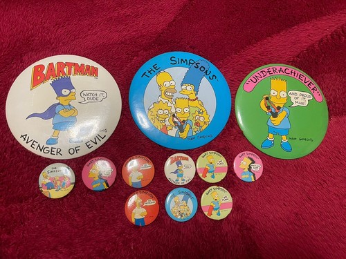 Vintage Rare The Simpsons Collectible Buttons 90s | eBay