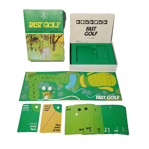 COMPLETE 1977 FAST GOLF Card Game Leisure Home Party Western Publishing ...