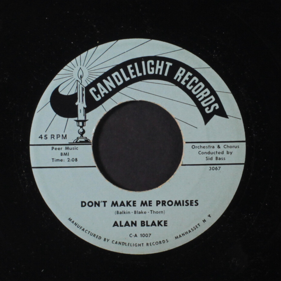 ALAN BLAKE: nightingale / don't make me promises CANDLELIGHT 7" Single ...