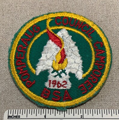 Vintage 1962 POMPERAUG COUNCIL Boy Scout Camporee PATCH Arrowhead BSA ...