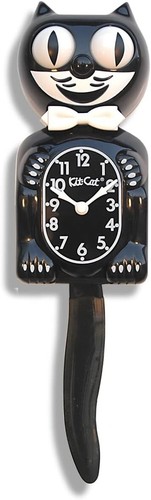 KIT KAT CLOCK -Full Size - 15.5"- MADE IN THE USA BLACK TAIL HEART EYES ...