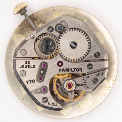 Vintage Hamilton Caliber 770 22-Jewel Wristwatch Movement, Good Balance ...
