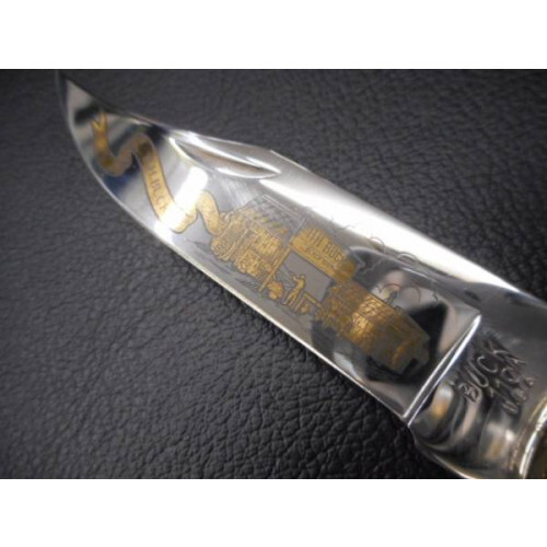 Buck folding Knife custom HH Buck 110 with serial number vintage ...