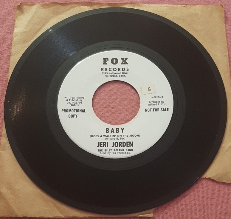 Jeri Jorden WLP promo 45 Baby / Alone & Wishing Fox vg+ | eBay