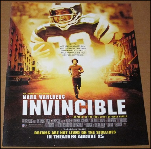 2006 Invincible Movie Print Ad Advertisement Mark Wahlberg Vince Papale ...