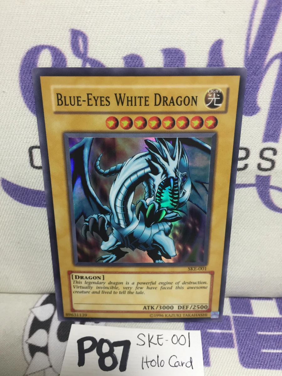 outlet clearance 0.5 Blue - Eyes White Dragon SKE 001 Yugioh Holographic Card Trading Card Game