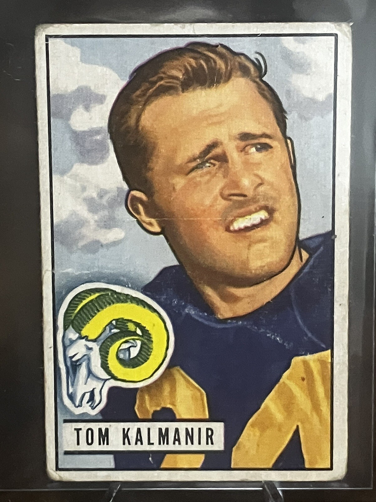 Tom Kalmanir 1951 Bowman Football#77 Los Angeles Rams | eBay