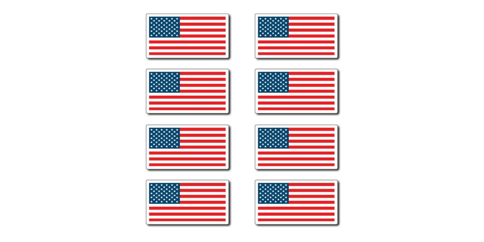 Hard Hat Sticker 6 Mini USA Flag Hard Hat Helmet Stickers | Vinyl ...