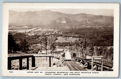 Mt. Cranmore Skimobiles Moat Mountain Range North Conway NH RPPC Photo ...