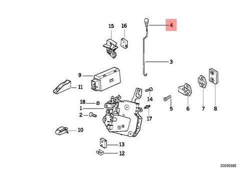 Genuine BMW E23 E28 E30 E31 E32 E34 E36 Z3 Door Lock Knob OEM ...