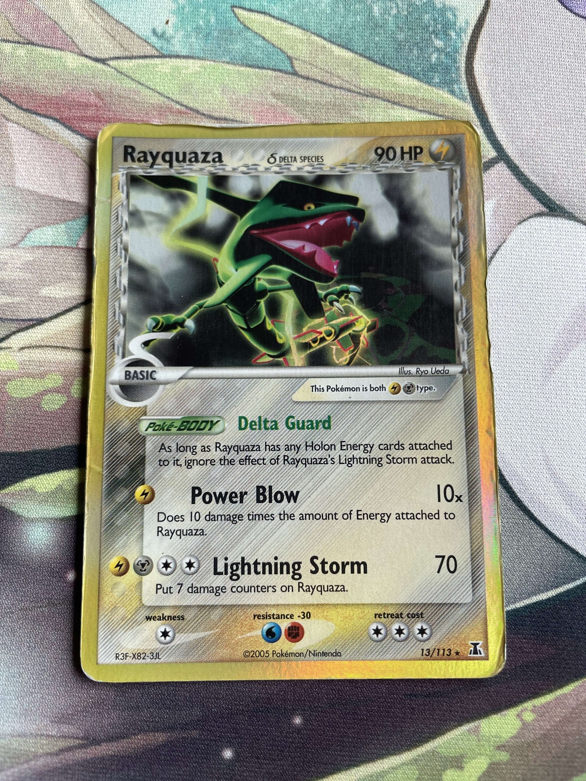 Rayquaza Delta Species 13/113 EX Delta Species Rare Holo Pokemon Card ...