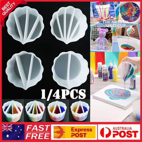 Split Cup Silicone Pouring Tool for Acrylic Paint Epoxy Resin DIY Art ...