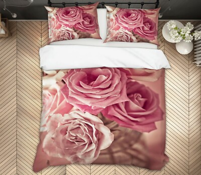 3D Pink Rose 38792NA Bed Pillowcases Quilt Cover Duvet Assaf Frank Fay ...